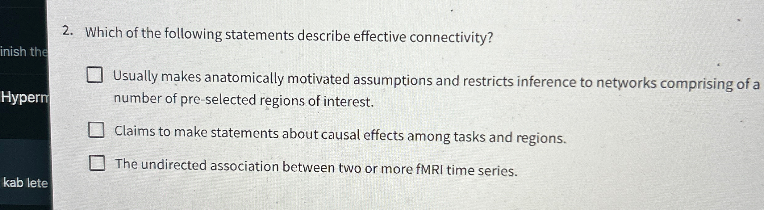 Solved Which of the following statements describe effective | Chegg.com