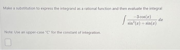 Solved Make a substitution to express the integrand as a | Chegg.com