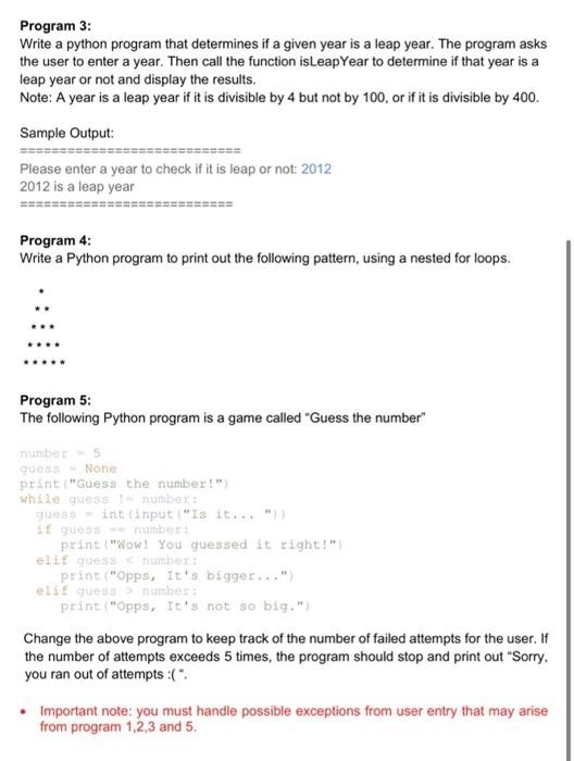 Solved Program 3: Write a python program that determines if | Chegg.com