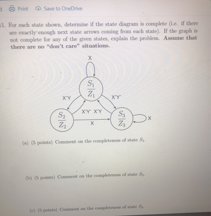 Solved Print @ Save to OneDrive 11. For each state shown, | Chegg.com