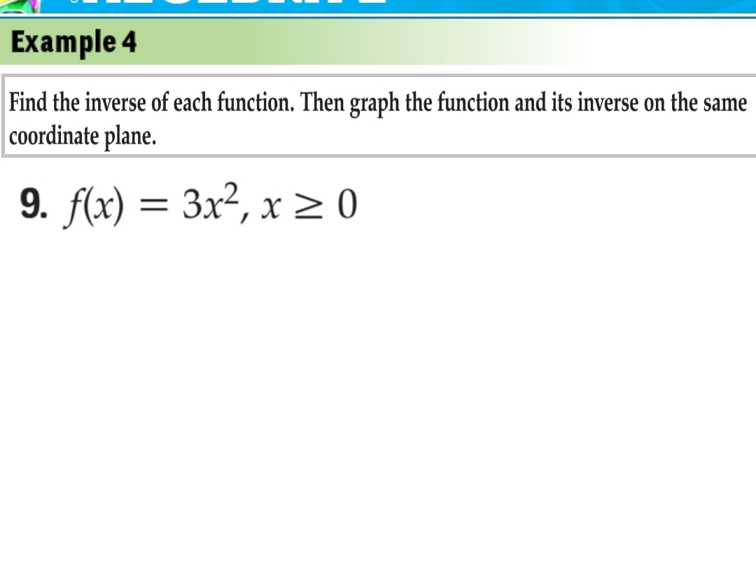 Solved Example 4Find the inverse of each function. Then | Chegg.com