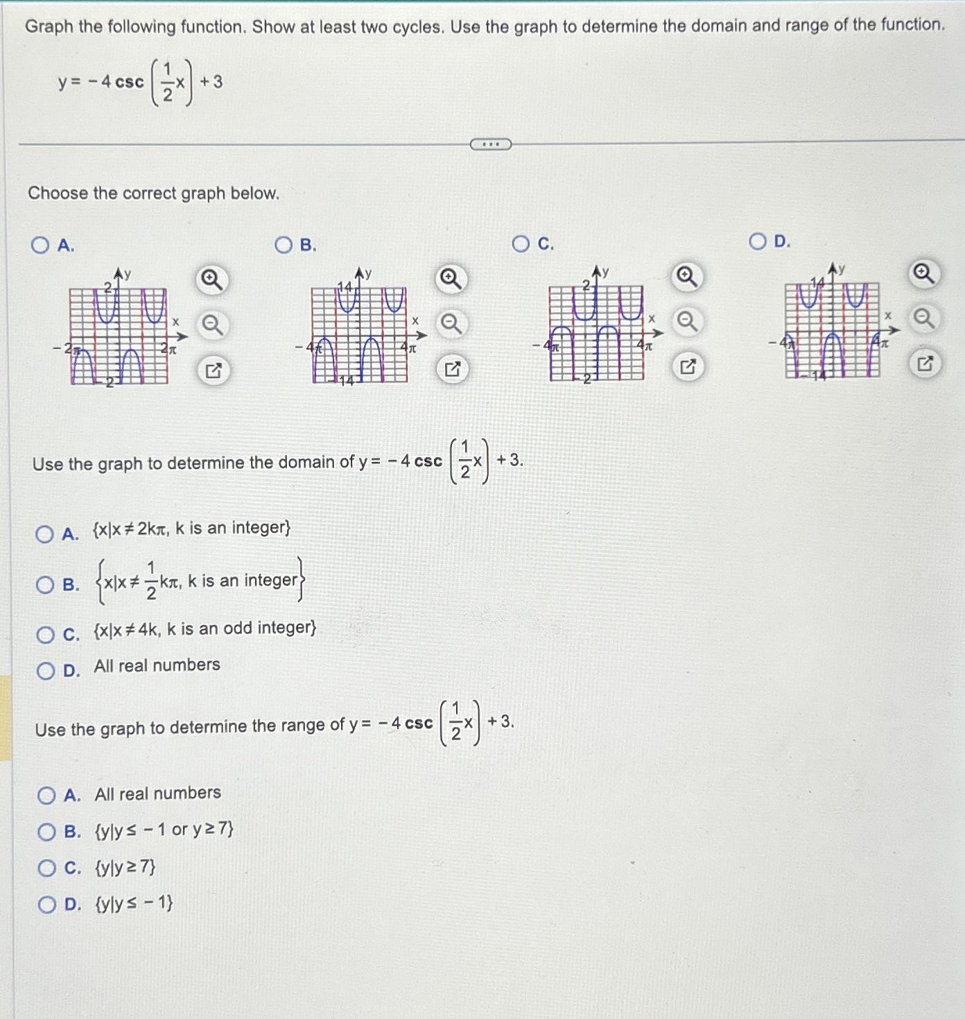 Solved Graph the following function. Show at least two | Chegg.com