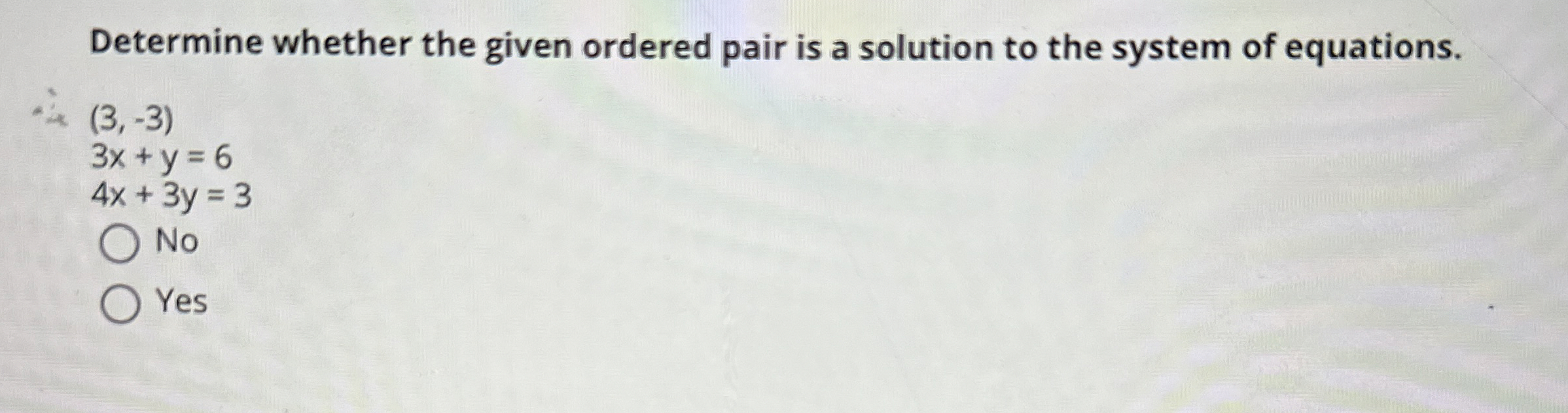 Solved Determine whether the given ordered pair is a | Chegg.com