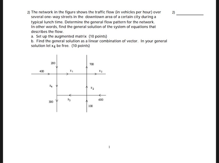 Solved 2) The network in the figure shows the traffic flow | Chegg.com