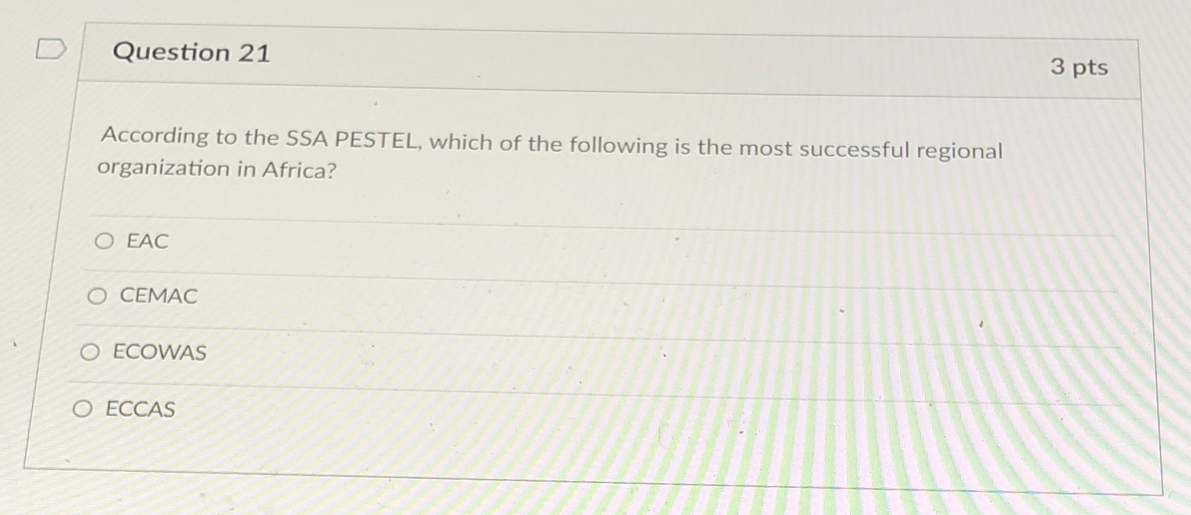 Solved Question 213 ﻿ptsAccording to the SSA PESTEL, which | Chegg.com