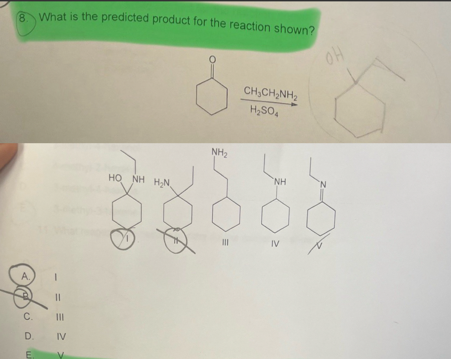 Solved What is the predicted product for the reaction | Chegg.com