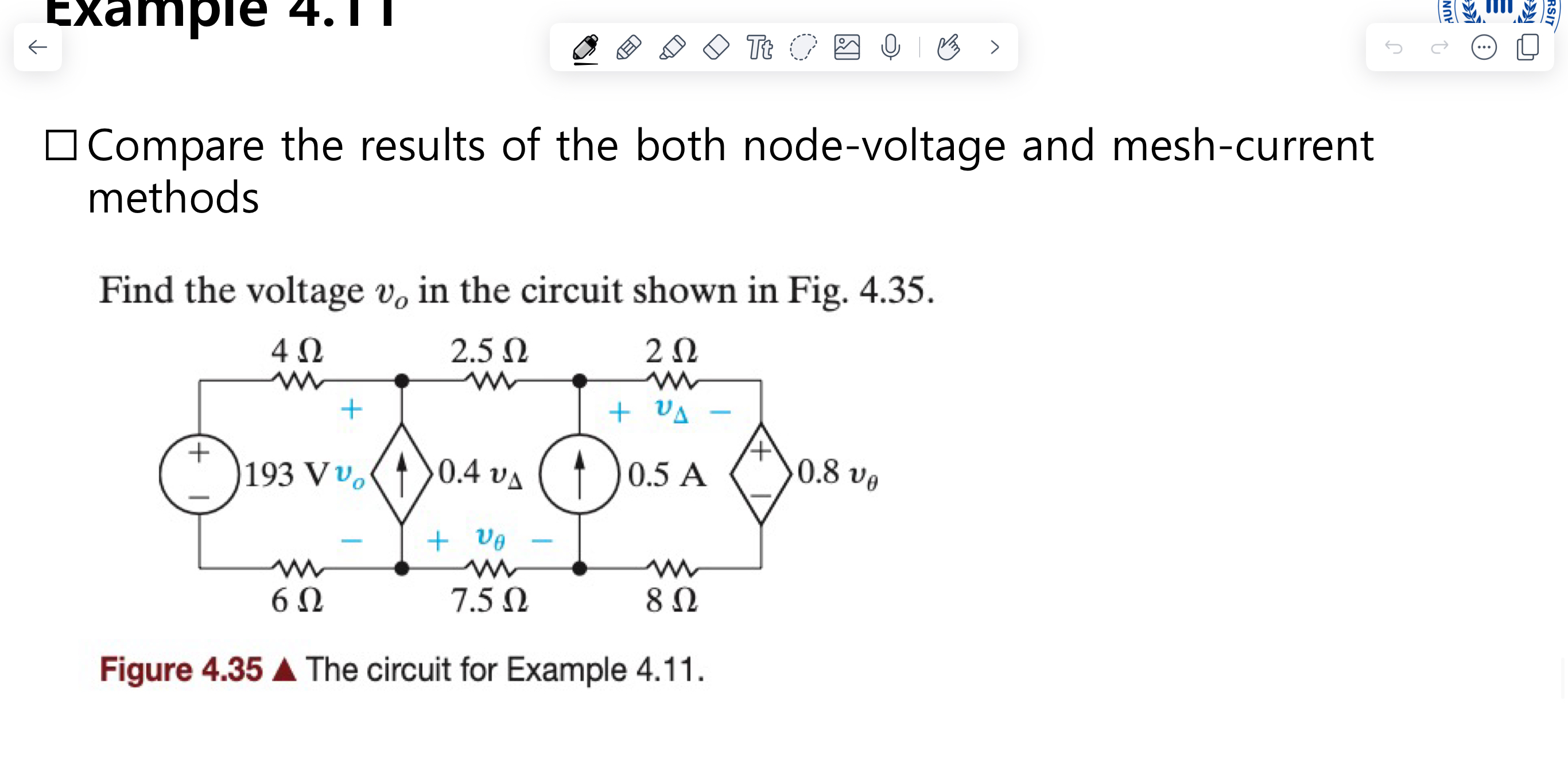 Compare the results of the both node-voltage and | Chegg.com