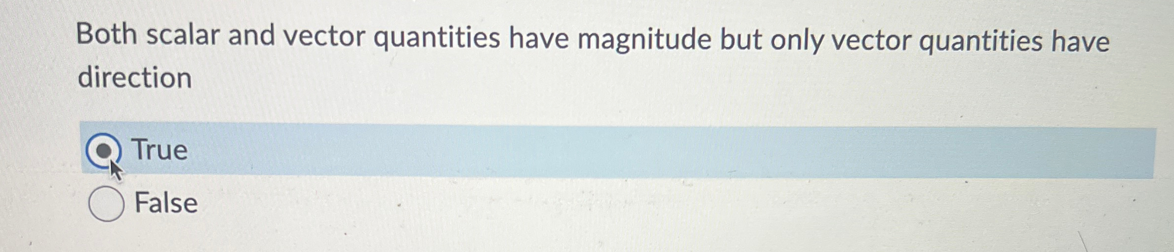 Solved Both scalar and vector quantities have magnitude but | Chegg.com