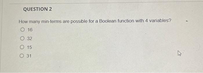 Solved Which of the following Boolean functions is | Chegg.com