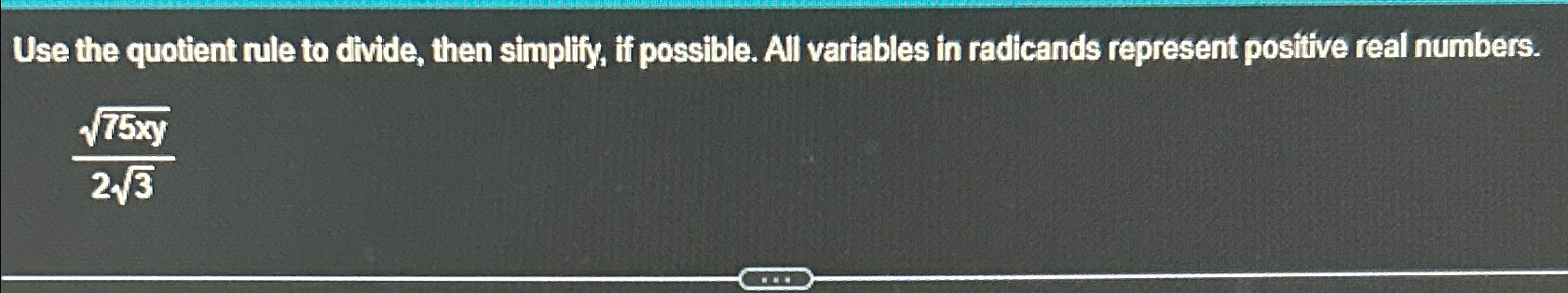 Solved Use the quotient rule to divide, then simplify, if | Chegg.com