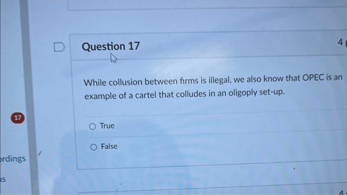 Solved While collusion between firms is illegal, we also | Chegg.com