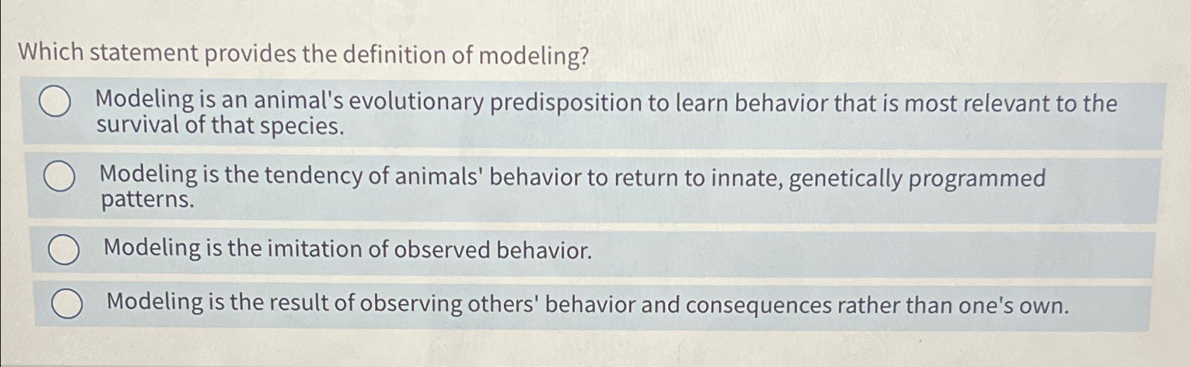 Solved Which statement provides the definition of | Chegg.com