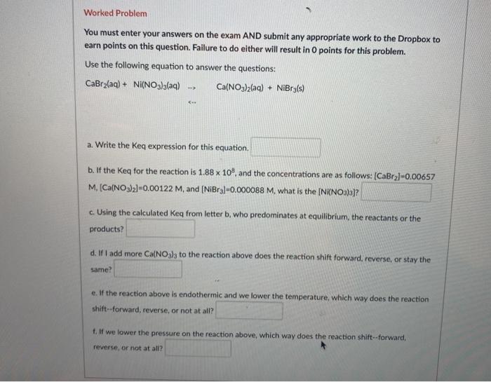 Solved Worked Problem You must enter your answers on the | Chegg.com