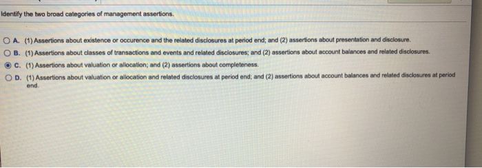 Solved Identify The Two Broad Categories Of Management Chegg