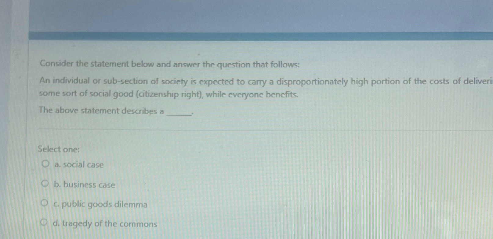 Solved Consider the statement below and answer the question | Chegg.com