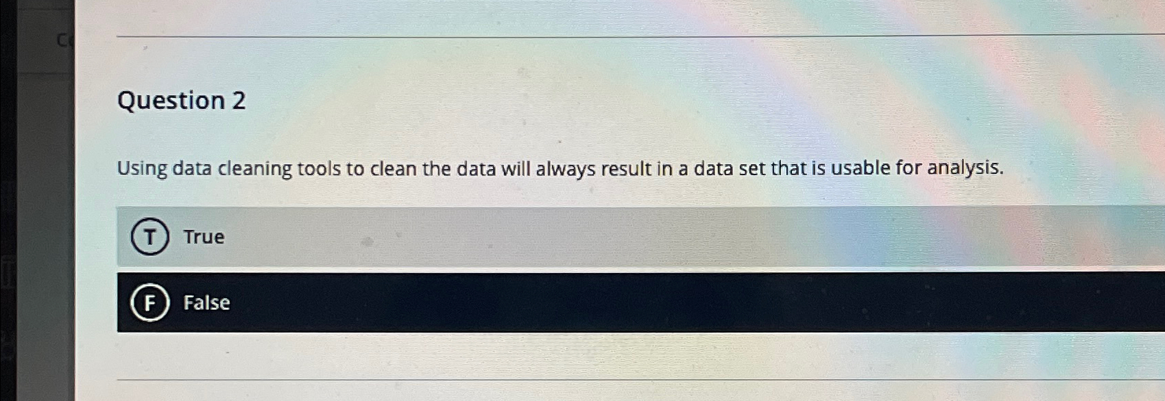 Solved Question 2Using data cleaning tools to clean the data | Chegg.com