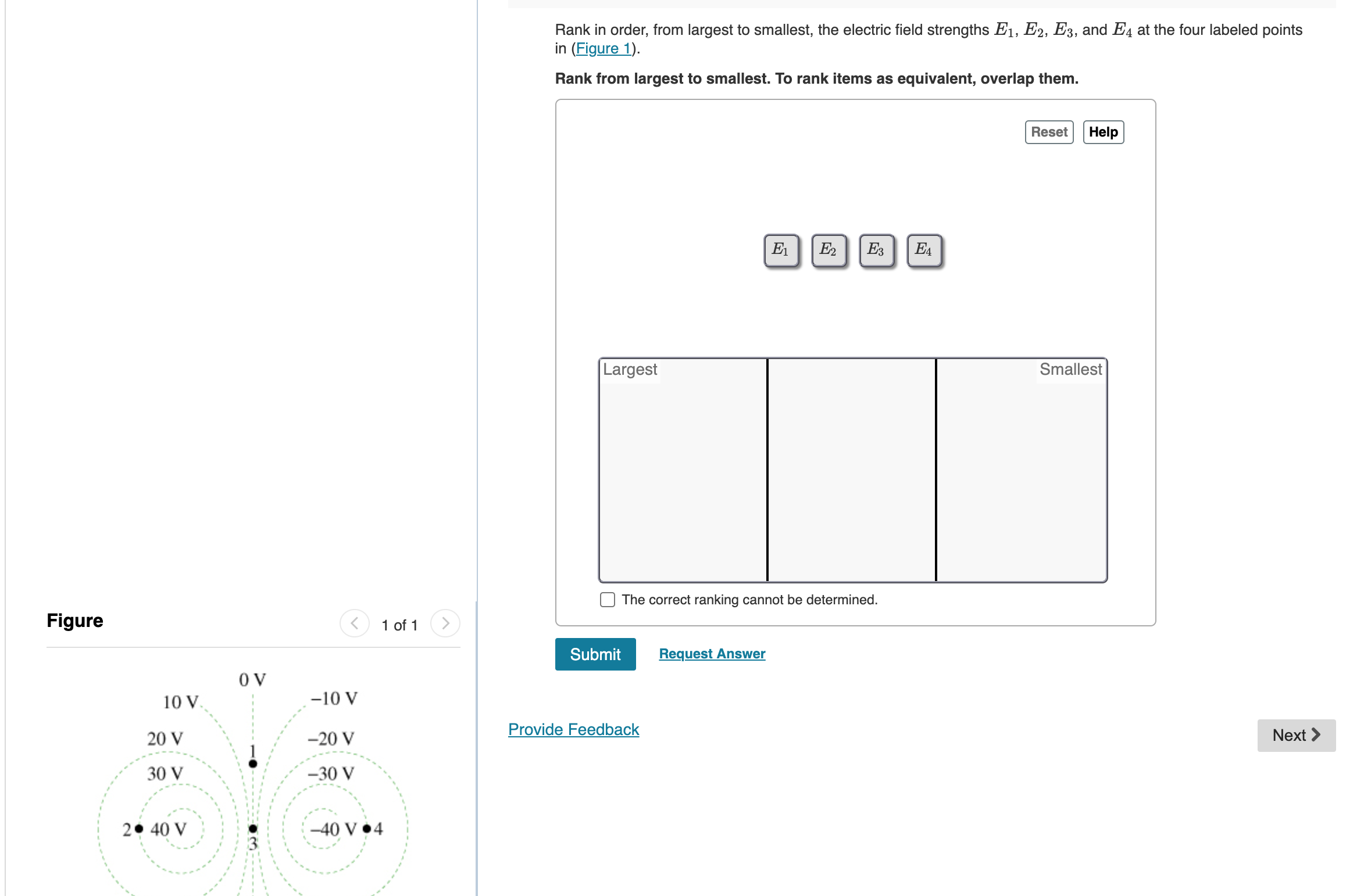 Solved Rank in order, from largest to smallest, the electric | Chegg.com