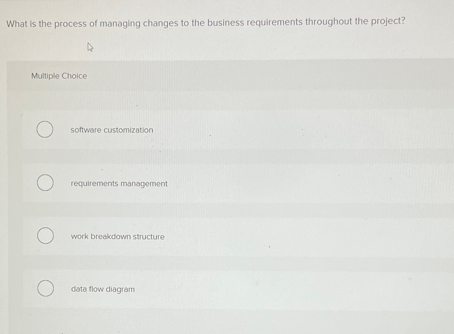 Solved What is the process of managing changes to the | Chegg.com
