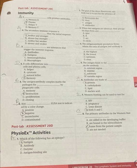 Solved Post-lab ASSESSMENT 20C 2. The goul of the direct | Chegg.com