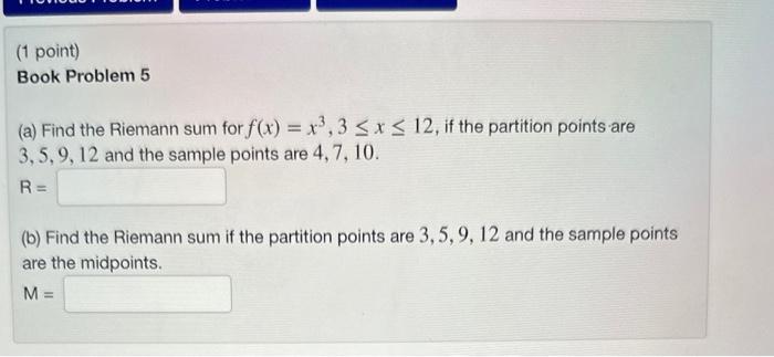 Solved (1 point) Book Problem 1 Consider the integral | Chegg.com