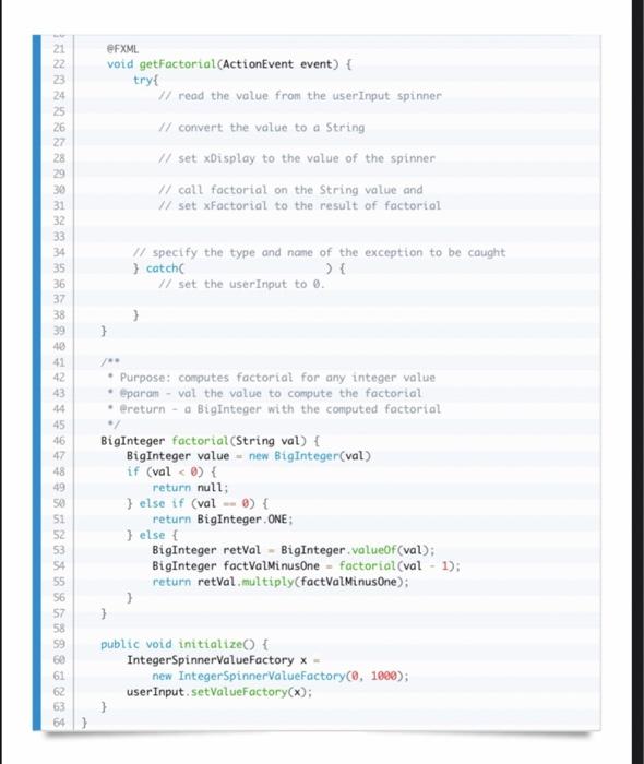 Solved Topic 3: GUI Interaction The SolveFactorial Program, | Chegg.com