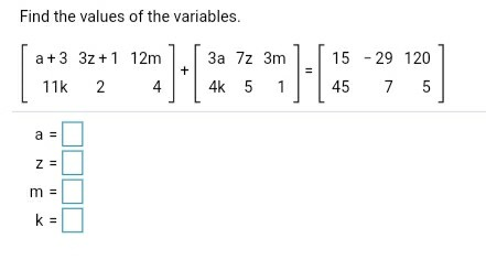 Solved Find the values of the variables. a +3 32+1 12m + 3a | Chegg.com