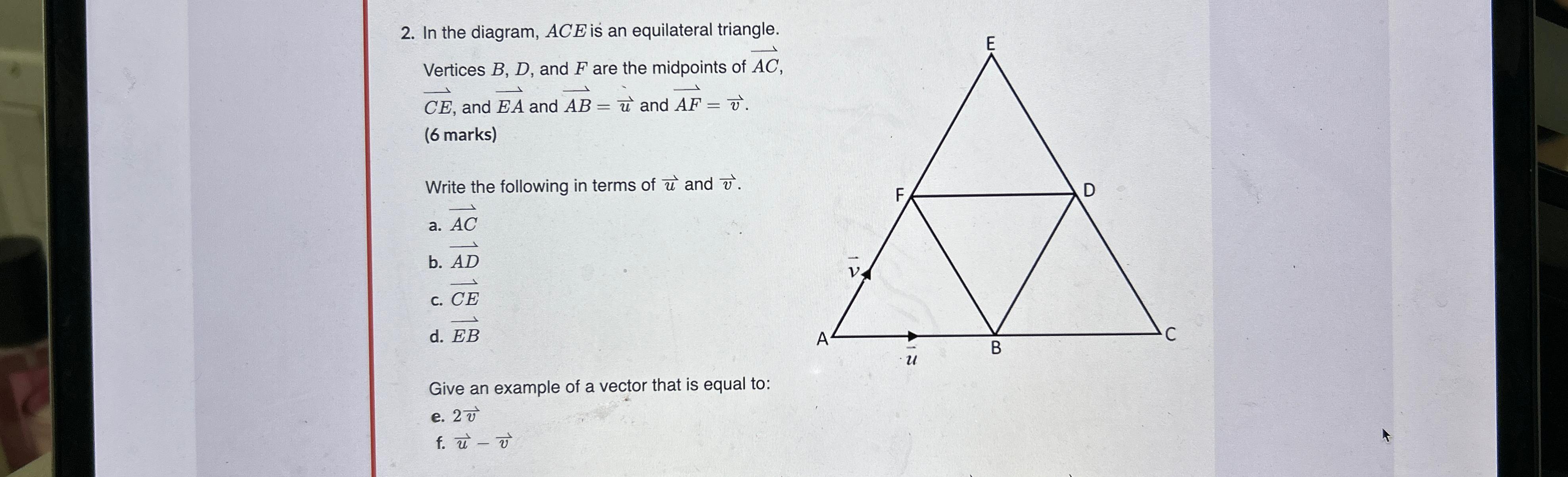 Solved In the diagram, ACE is an equilateral | Chegg.com