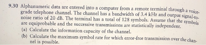 Solved 9.30 Alphanumeric data are entered into a computer | Chegg.com
