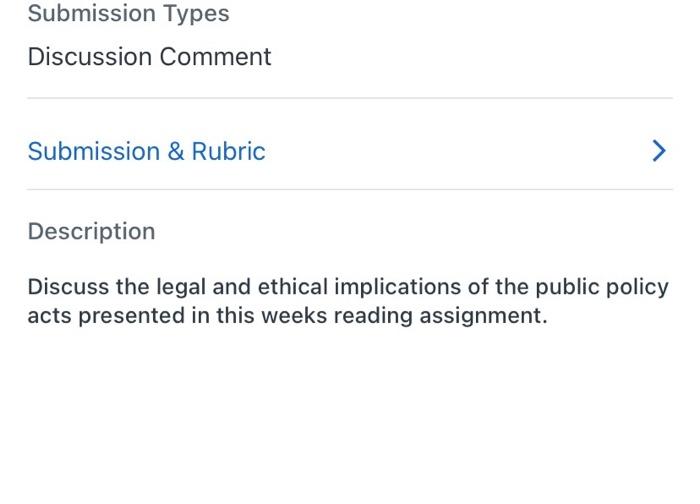 Solved Submission Types Discussion Comment Submission & | Chegg.com