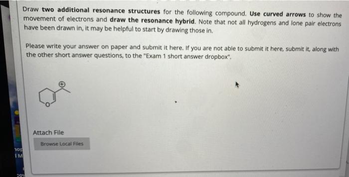 Solved Draw two additional resonance structures for the | Chegg.com