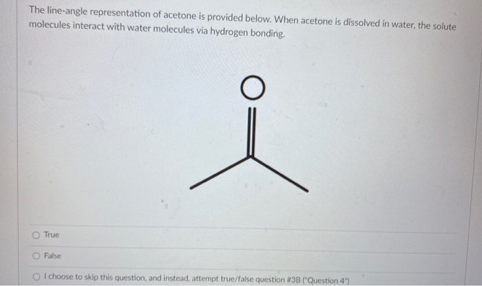 Solved The line-angle representation of acetone is provided | Chegg.com