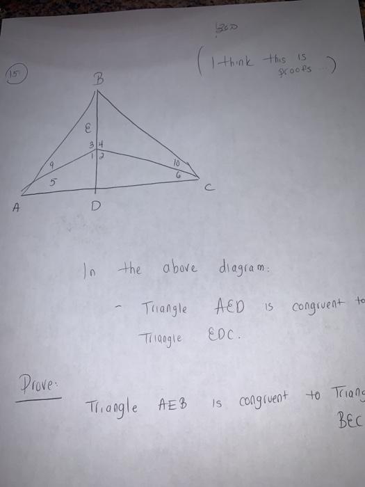Solved 367 ( I think this is B proofs € 10 5 А A D TA the | Chegg.com