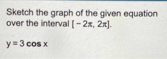 Sketch the graph of the given equation over the | Chegg.com