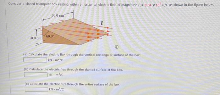 Solved onsider a closed triangular box resting within a | Chegg.com
