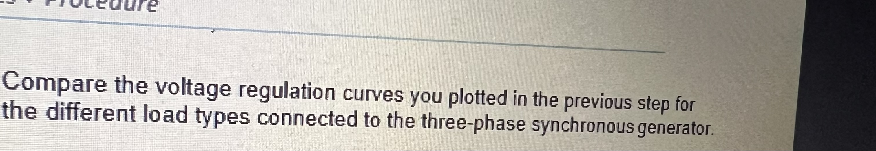 Solved Compare the voltage regulation curves you plotted in | Chegg.com