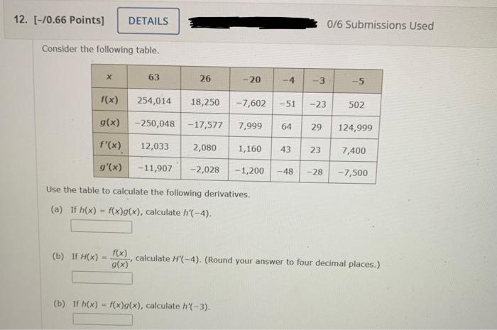 Solved Consider the following table. Use the table to | Chegg.com