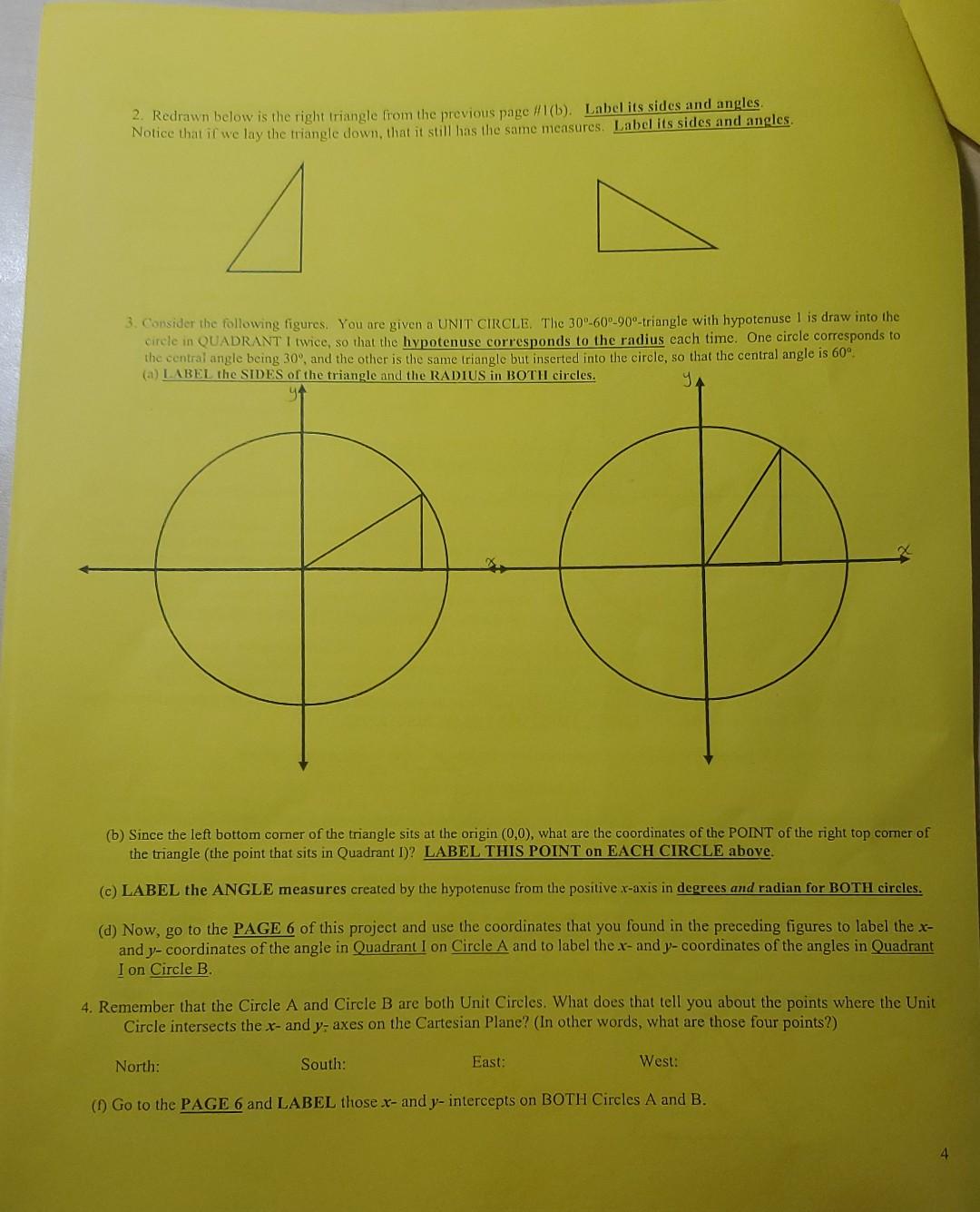 TOPIC Unit Circle Explore Degree and Radian Measure | Chegg.com