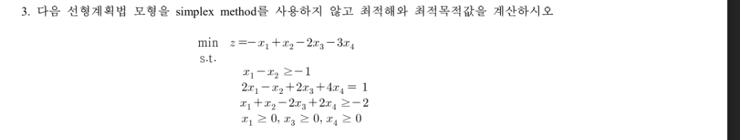 Solved min,z=-x1+x2-2x3-3x4 ﻿s.t. | Chegg.com