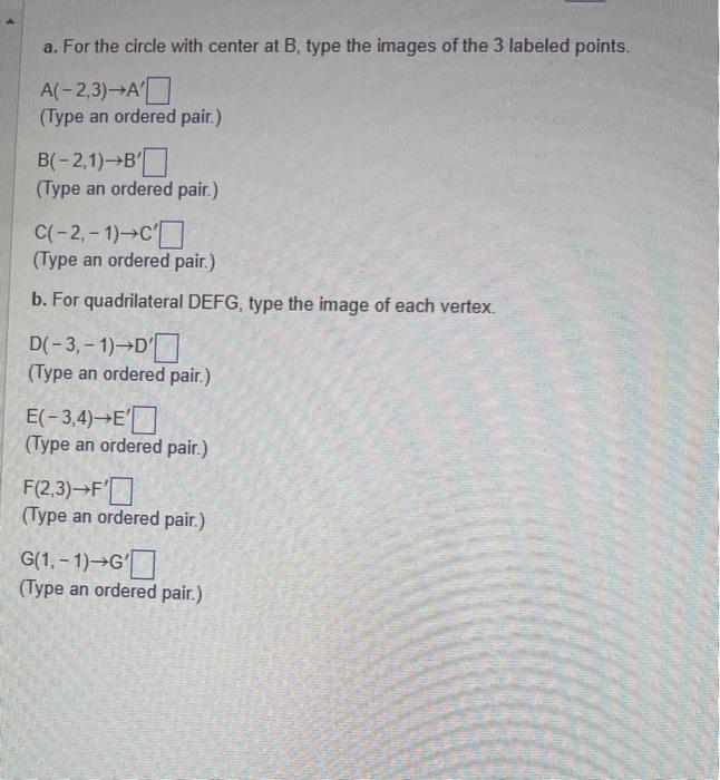 Solved Consider the translation (x,y)->(x+2,y-2) for each | Chegg.com