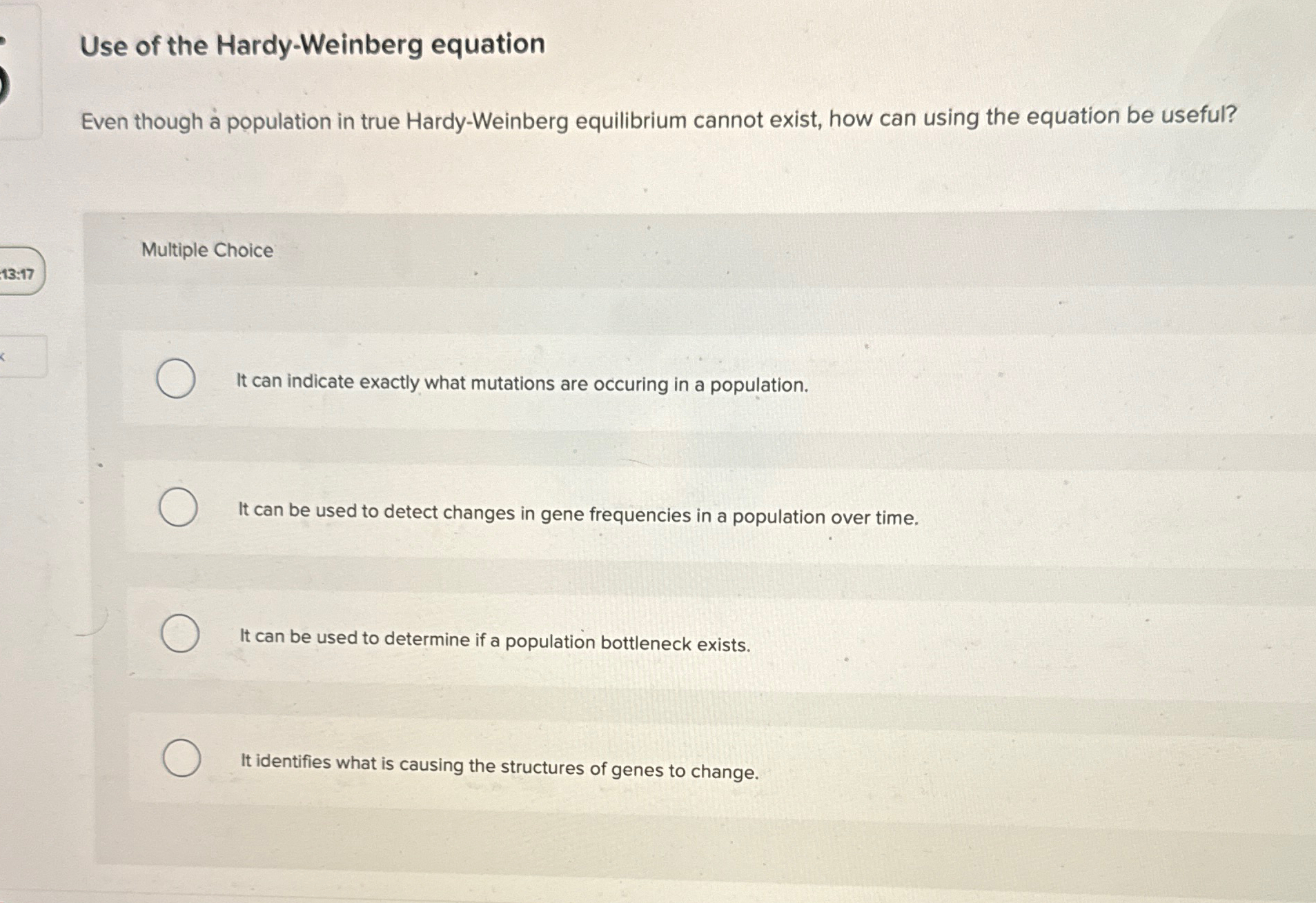 Solved Use of the Hardy-Weinberg equationEven though a | Chegg.com