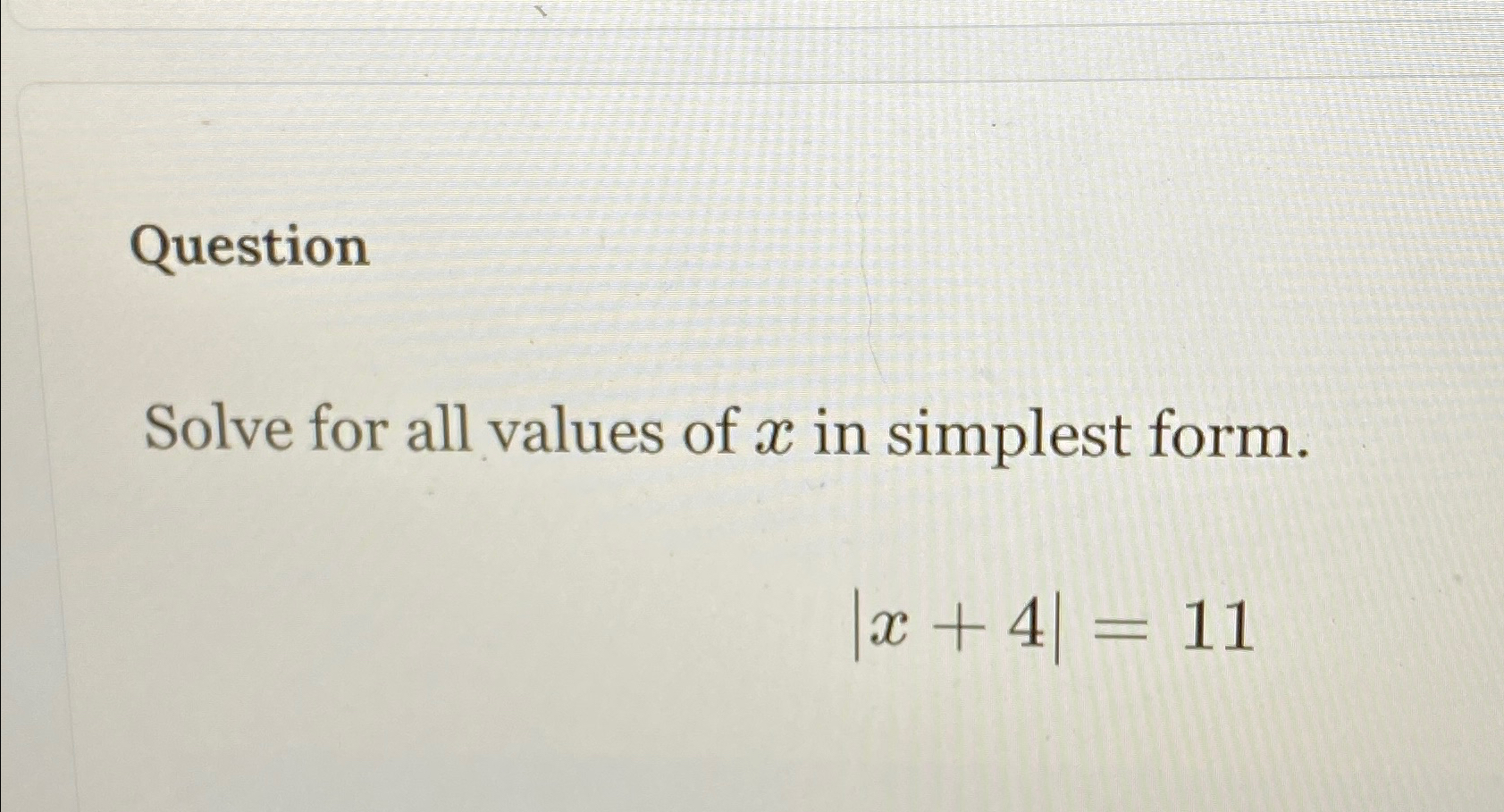 Solved QuestionSolve for all values of x ﻿in simplest | Chegg.com