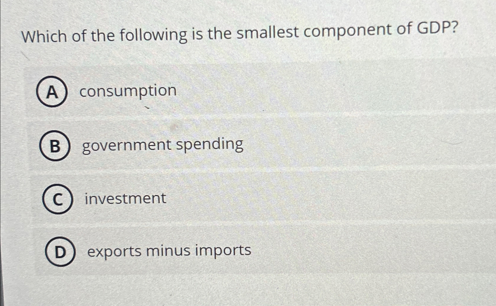 Solved Which of the following is the smallest component of | Chegg.com