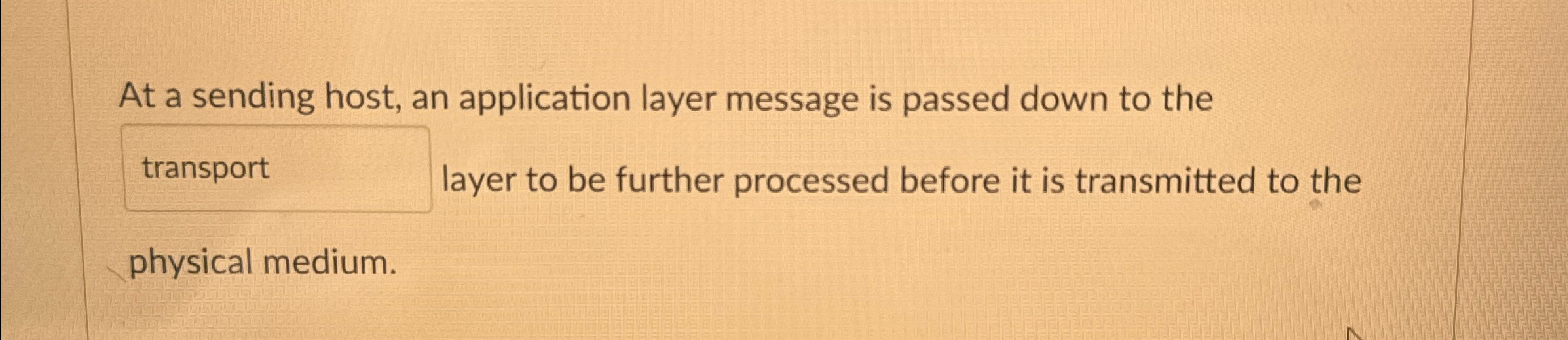 Solved At a sending host, an application layer message is | Chegg.com