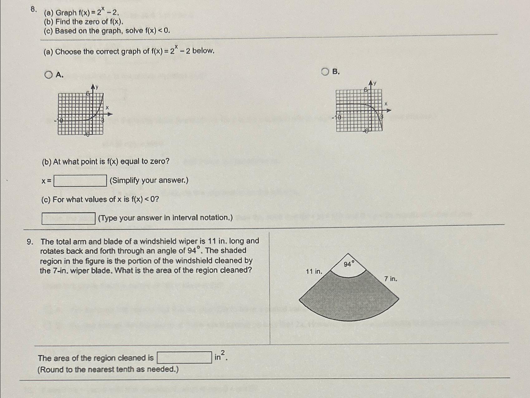 Solved A ﻿graph Fx2x 2b ﻿find The Zero Of Fxc 