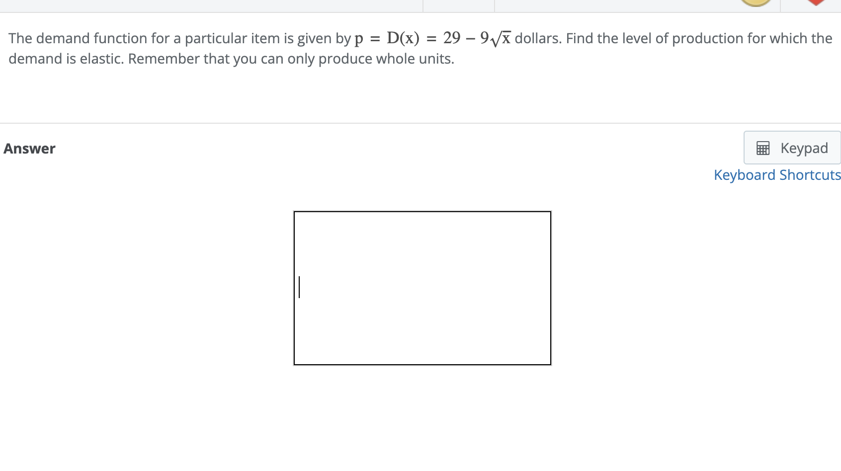 Solved The demand function for a particular item is given by | Chegg.com