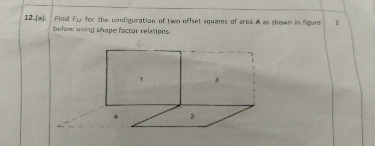 Solved 12.(a). ﻿Find \( ﻿F_{12} \) ﻿for the configuration of | Chegg.com