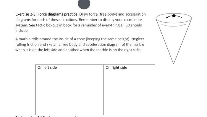 Solved Exercise 2-3: Force diagrams practice. Draw force | Chegg.com