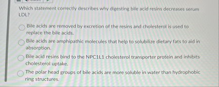 Solved Which statement correctly describes why digesting | Chegg.com