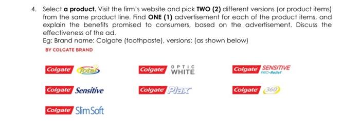 Solved 4. Select a product. Visit the firm's website and | Chegg.com