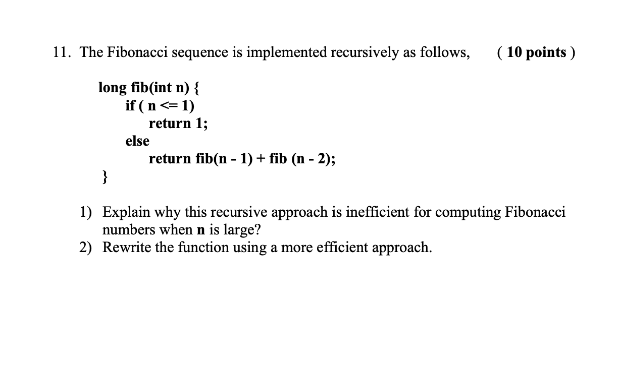 Solved 10 ﻿points n is ﻿large?Rewrite the function using a | Chegg.com